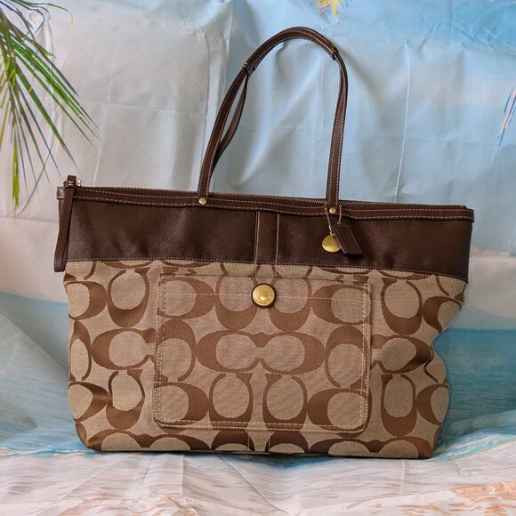 Coach | Bags | Coach Extra Large Tote In Euc Has 2 Hangtags Monogrammed ...